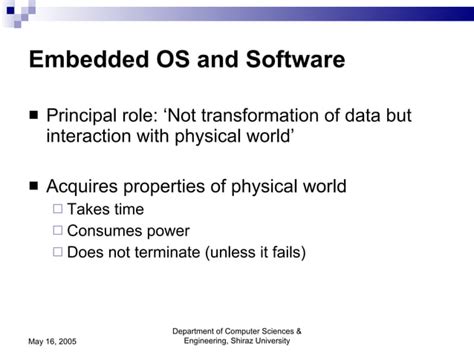Embedded Systems Ppt Operating Systems Computer Software And Applications