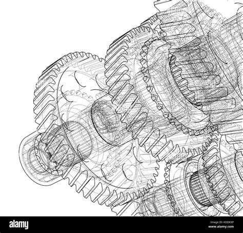 Gearbox Sketch Vector Stock Vector Image And Art Alamy
