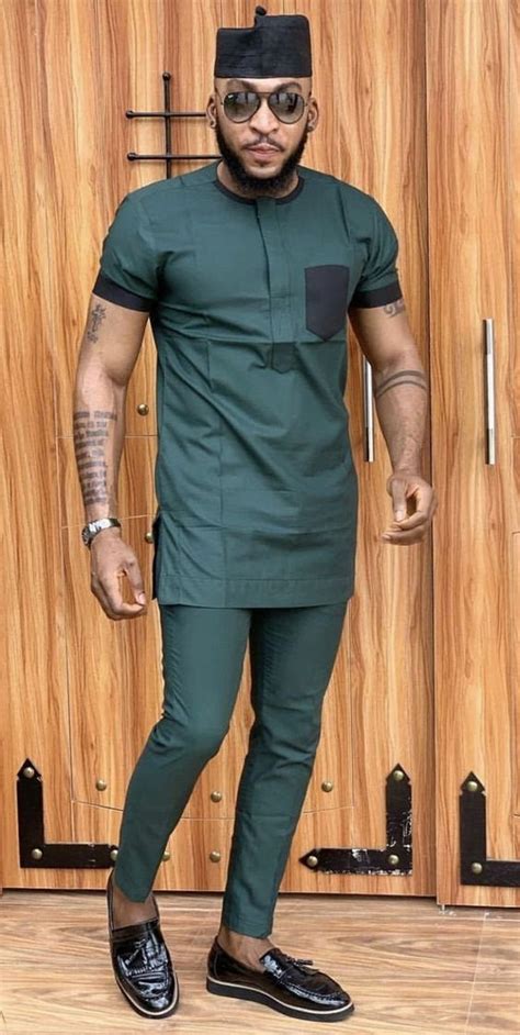 African Men Clothinggreen African Dashikiafrican Grooms Etsy Nigerian Men Fashion Dashiki