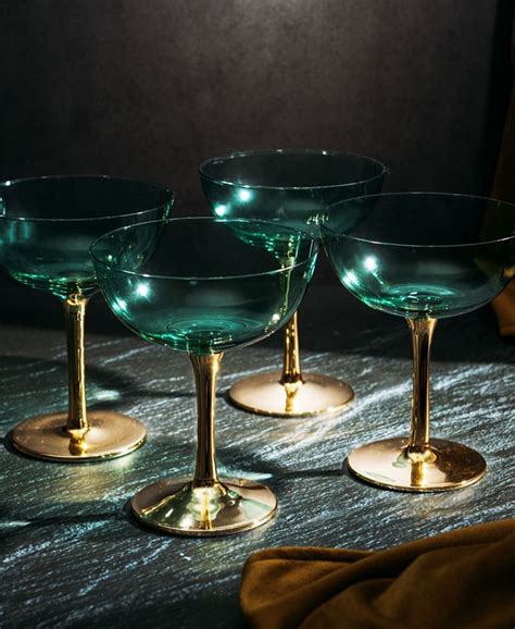 The Wine Savant Art Deco Coupe Glasses Set Of 4 Macys