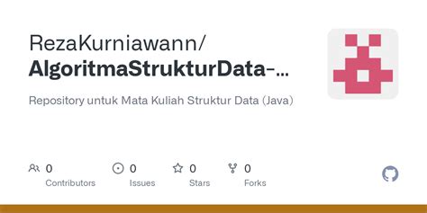 Github Rezakurniawann Algoritmastrukturdata Java Repository Untuk
