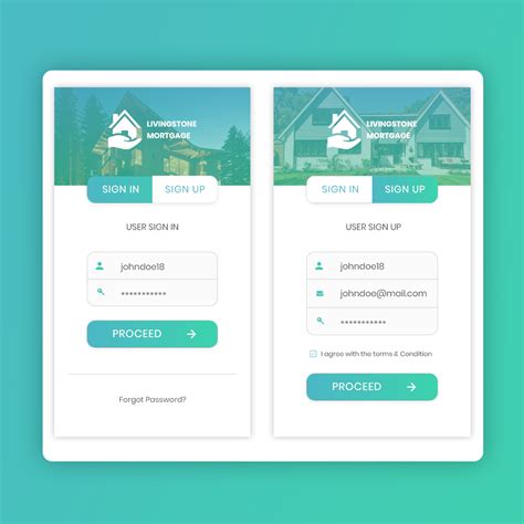 Login UI Templates Behance