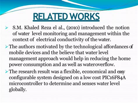 Advance Water Level Sensing And Automation Ppt