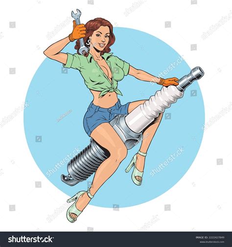 Sexy Pin Up Girl Cartoon
