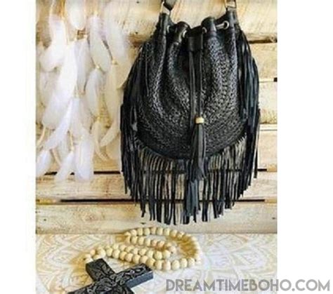 Gypsy Weave Leather Fringe Boho Bag Dreamtime Boho