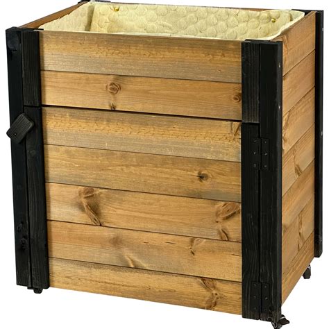 Rollbares Hochbeet Mit Schafswolle Schwarz Hochbeet Aus Holz