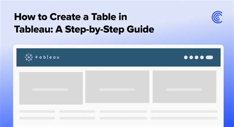 Create Table In Tableau Step By Step Guide Coefficient