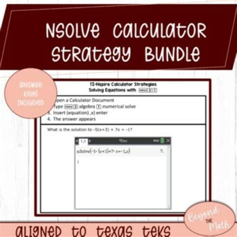 Ti Nspire Nsolve Bundle Classful