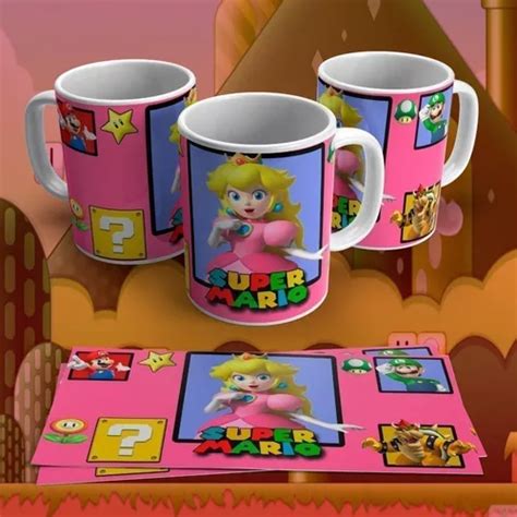 Kit Diseños Plantillas Tazas Super Mario Bros Sublimación en venta en