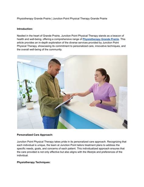 PPT Physiotherapy Grande Prairie Junction Point Physical Therapy