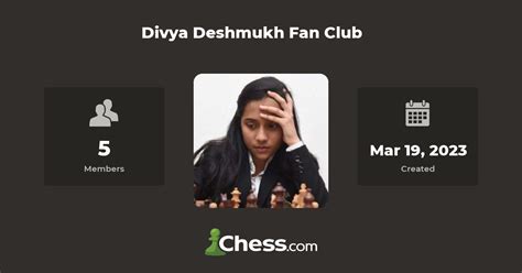 Divya Deshmukh Fan Club Chess Club