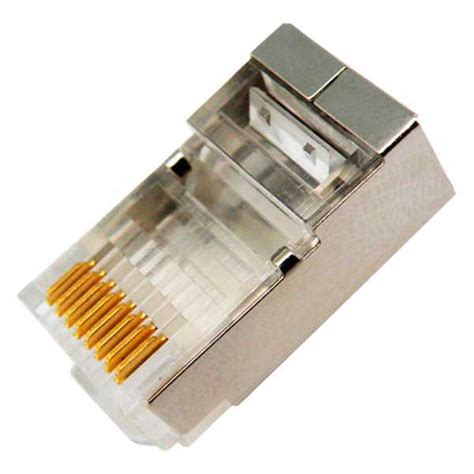 Euroconnex 3418 Ftp 8p8c Armored For Flexible Cable Rj45 Cat5e Conector Golden Techinn