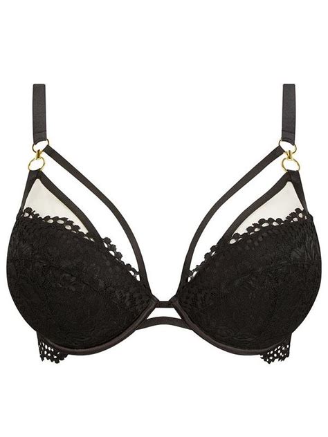 Ann Summers Bras Lovers Lace Padded Plunge Bra Black Uk