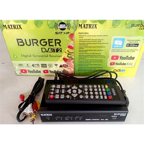 Jual DVBT2 Setopbox MATRIX BURGER Terrestrial Receiver Shopee Indonesia