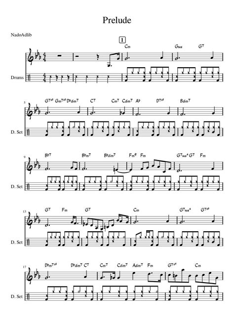 Prelude Jazz 드럼 멜로디드럼코드반주 악보 무료 반주기 프로그램