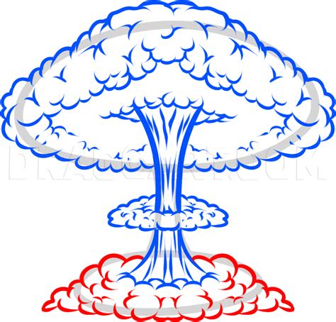 How To Draw A Nuke Nuclear Blast Drawing Step By Step By Dawn