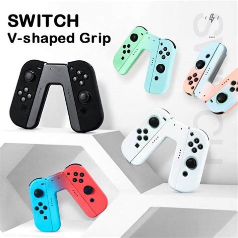V Shaped Fast Charging Handle Grip For Nintendo Switch Joycon