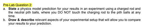 solved pre lab question 2 a state a physics model