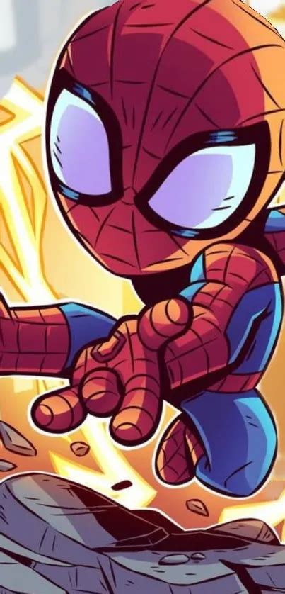 Chibi Superhero Action Wallpaper Free Download