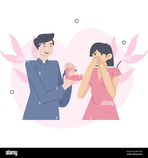Valentines Day Concept Isolated Person Situations Collection Of Scenes