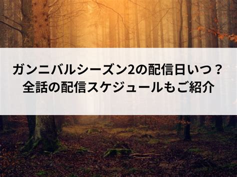 ガンニバルシーズン2の配信日いつ全話の配信スケジュールもご紹介 WEB3 0の投資事業のトレンド発信