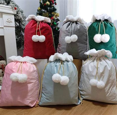 Large Velvet Pom Pom Sacks Lined Inside Blanks R Us Large Velvet Pom Pom Sacks Lined Inside Blanks R Us