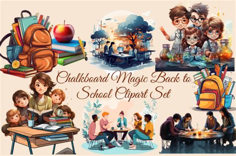 Chalkboard Magic Back To School Clipart Graphic By Craft Studios