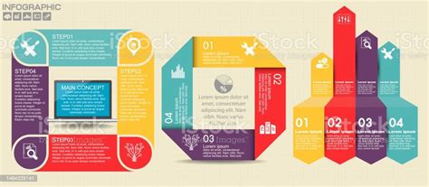 Timeline Infographics Template With Arrows Flowchart Workflow Or
