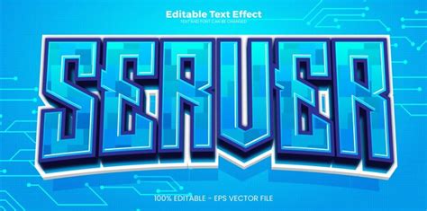 Premium Vector Server Editable Text Effect In Modern Trend Style