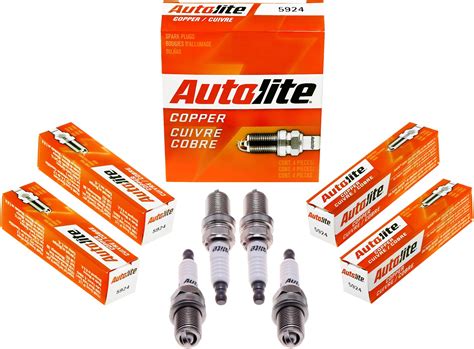 Amazon.com: Autolite 3924 Copper Resistor Automotive Replacement Spark Plug, Hex Size 5/8 inch ...