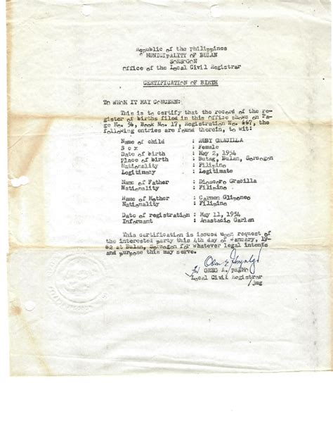 Certificate Of Birth Ruby Pdf