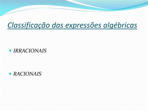 PPT EXPRESSÕES ALGÉBRICAS PowerPoint Presentation ID 4308920