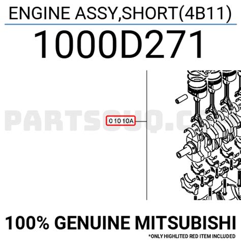 Engine Assyshort4b11 1000d271 Mitsubishi Parts Partsouq