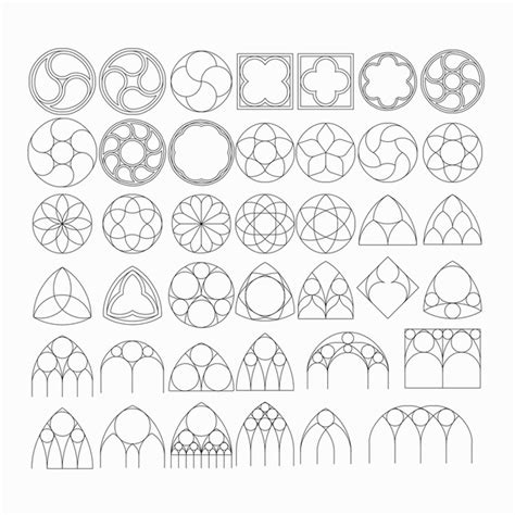 Gothic Tracery Design Elements