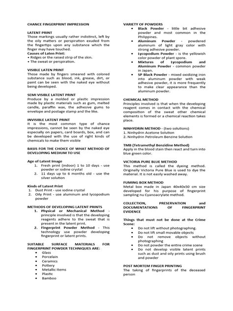 Cdi2 Reviewer Pdf Fingerprint Materials