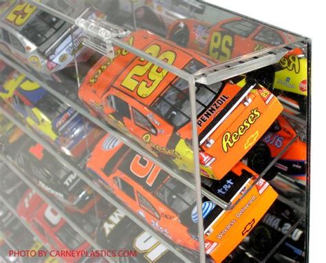 Nascar Display Case 21 Car Angled Shelf Fits Diecast 1 24 Action 1 24 Scale