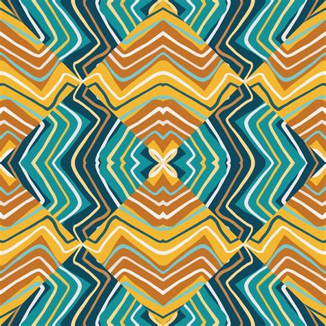 Premium Vector Abstract Zigzag Waves Mosaic Seamless Pattern Hand Drawn Linear Tile Endless