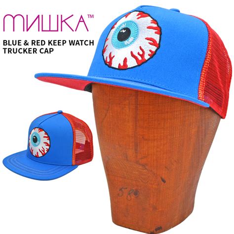 Mishka Blue Red Keep Watch Trucker Cap