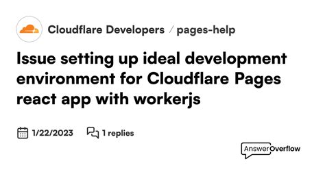 Issue Setting Up Ideal Development Environment For Cloudflare Pages