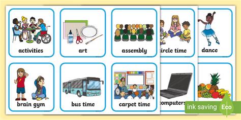 Editable Visual Timetable Classroom Management Primary