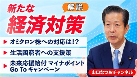 山口代表が解説！新たな経済対策【山口なつおチャンネル】 Youtube