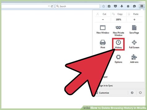 how to delete browsing history in mozilla 9 steps with pictures