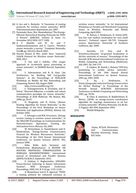 Energy Efficient Pegasis Routing Protocol In Wireless Sensor Network Pdf Internet Of Things