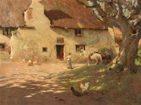 Bonhams Frederick Hall British 1860 1948 Arrival At The Farmyard