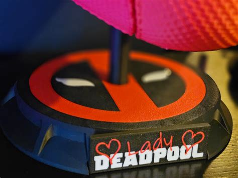Lady Deadpool Mask Helmet Stand Remixed By Thief Taker Makerworld