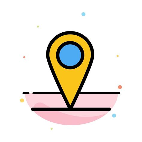 Location Map Interface Abstract Flat Color Icon Template 18011974