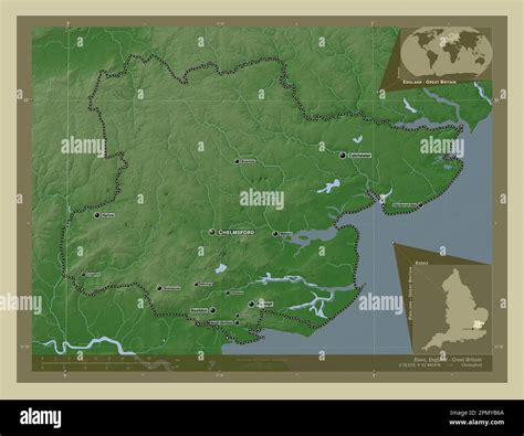 Essex Administrative County Of England Great Britain Elevation Map