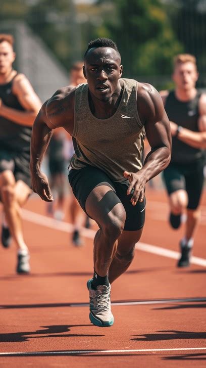 Free Sprinter In Action Image Athlete Sprinting Track Download At
