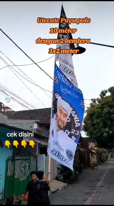 Joran Tegek 10 8 7 6 Meter Tiang Bendera Gisnt Flag Sholawat