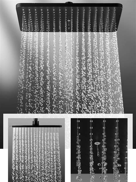 Air Pressurized Shower Shower Head Rectangular Top Spray To Enlarge The